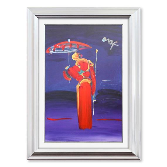 Peter Max | Umbrella Man with Cane | MutualArt