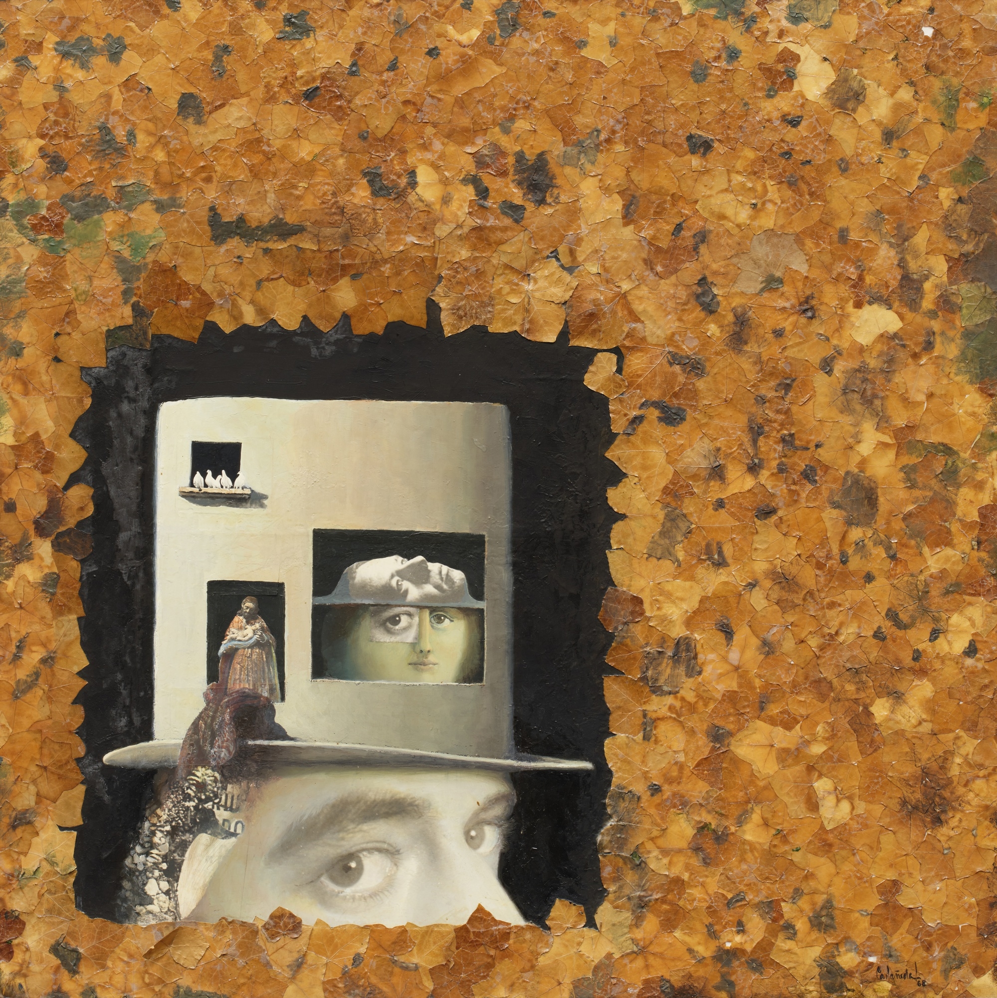 Alfredo Castañeda | Autorretrato con sombrero (1968) | MutualArt