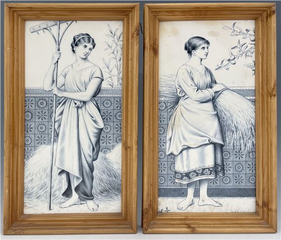 Henry Stacy Marks | Aesthetic Movement tile plaques | MutualArt
