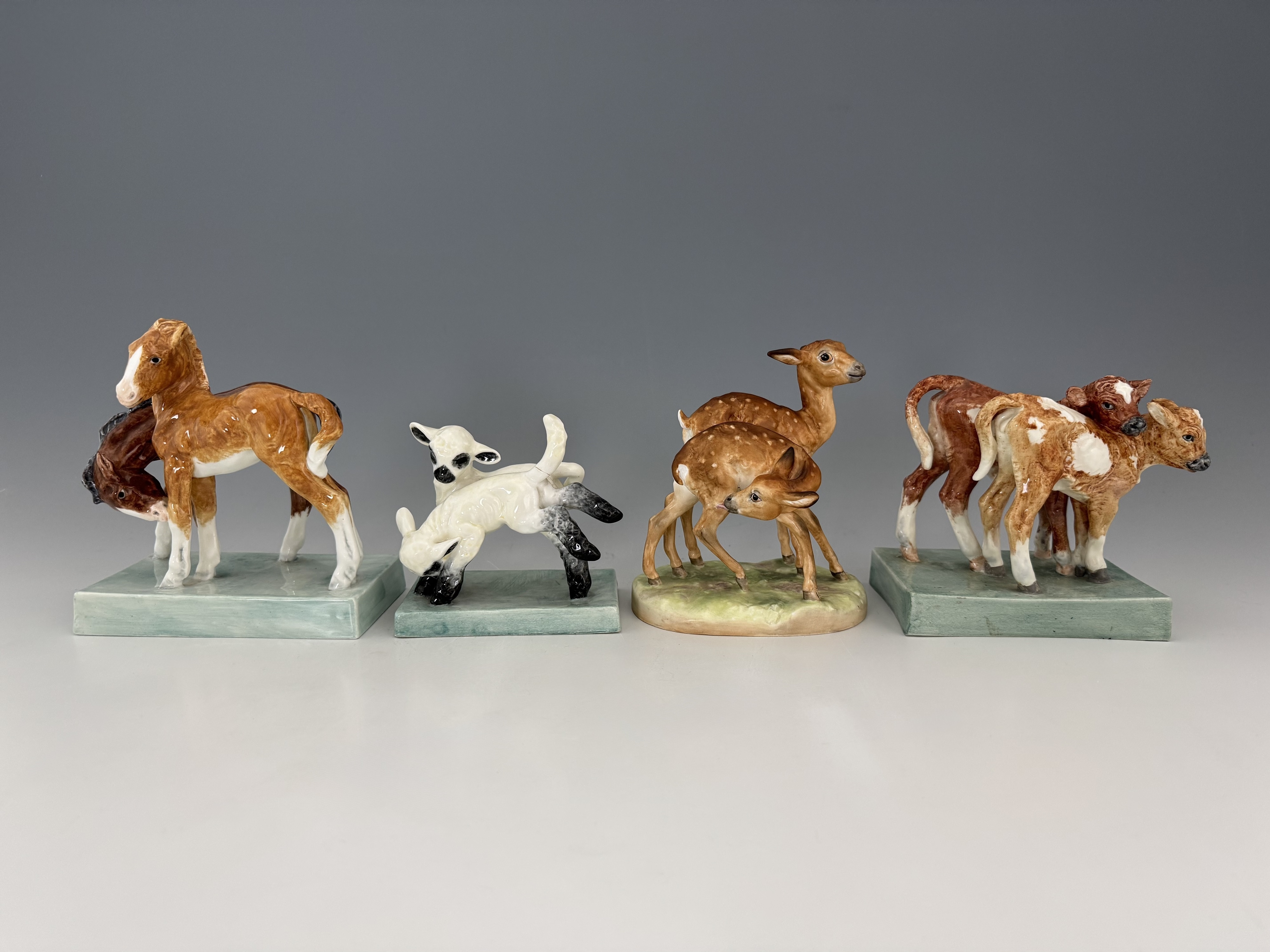 Doris Lindner | four animal figure groups, including Foals, Young ...