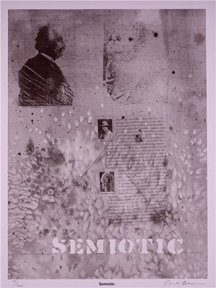 Carl Beam | Semiotic Intrusion 4 (1990) | MutualArt