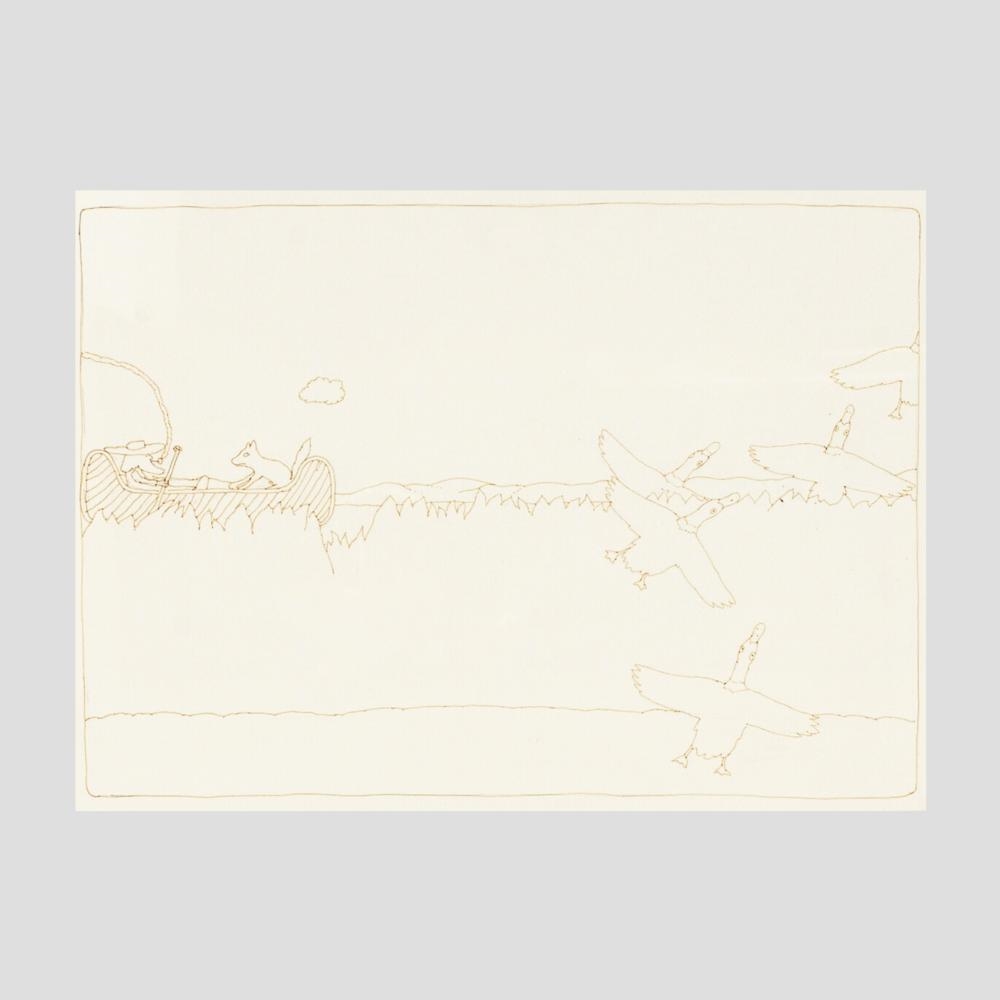 Gaylen Hansen | Kernal and Dog Canoeing with Five Ducks (Circa 1970 ...