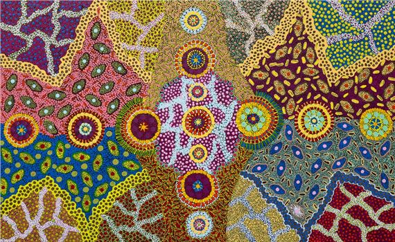 JOCELYN BIRD MPETANYE | Bush Plum Dreaming (2023) | MutualArt