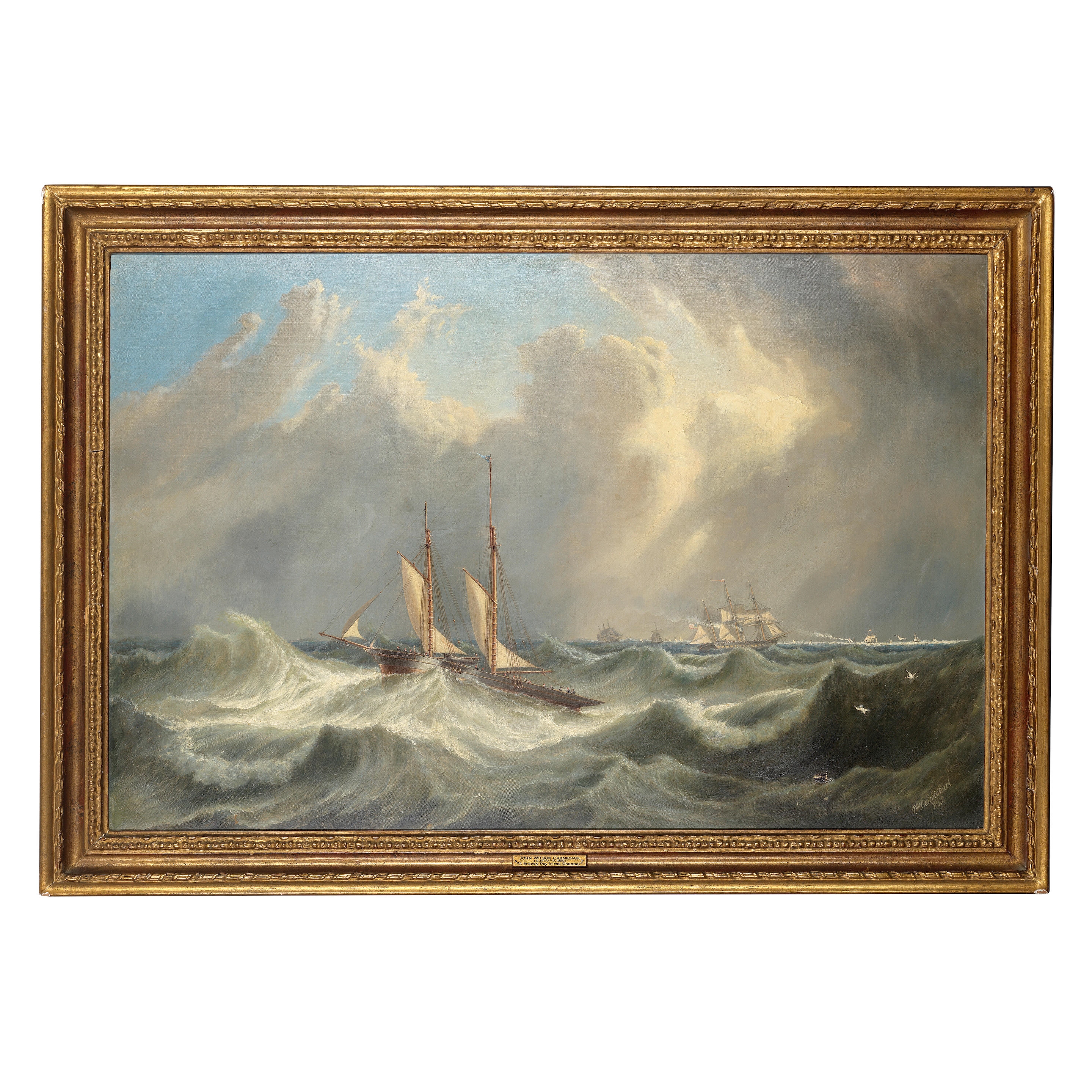 John Wilson Carmichael | Ships in a swell (1868) | MutualArt