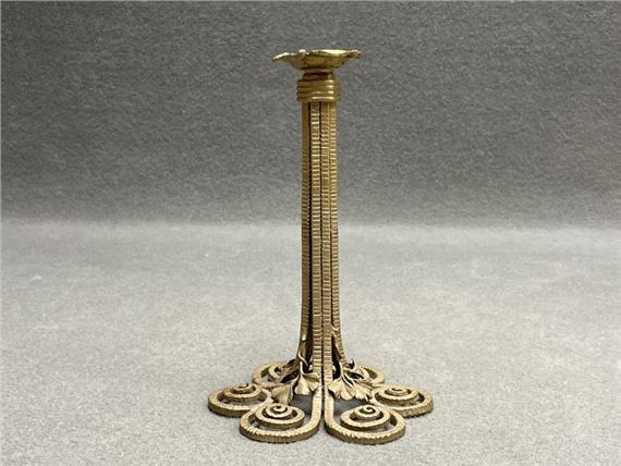 Edgar Brandt | Wrought iron lamp base with foliage decoration | MutualArt