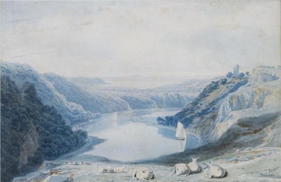Samuel Phillips Jackson | Avon River Gorge Watercolor | MutualArt