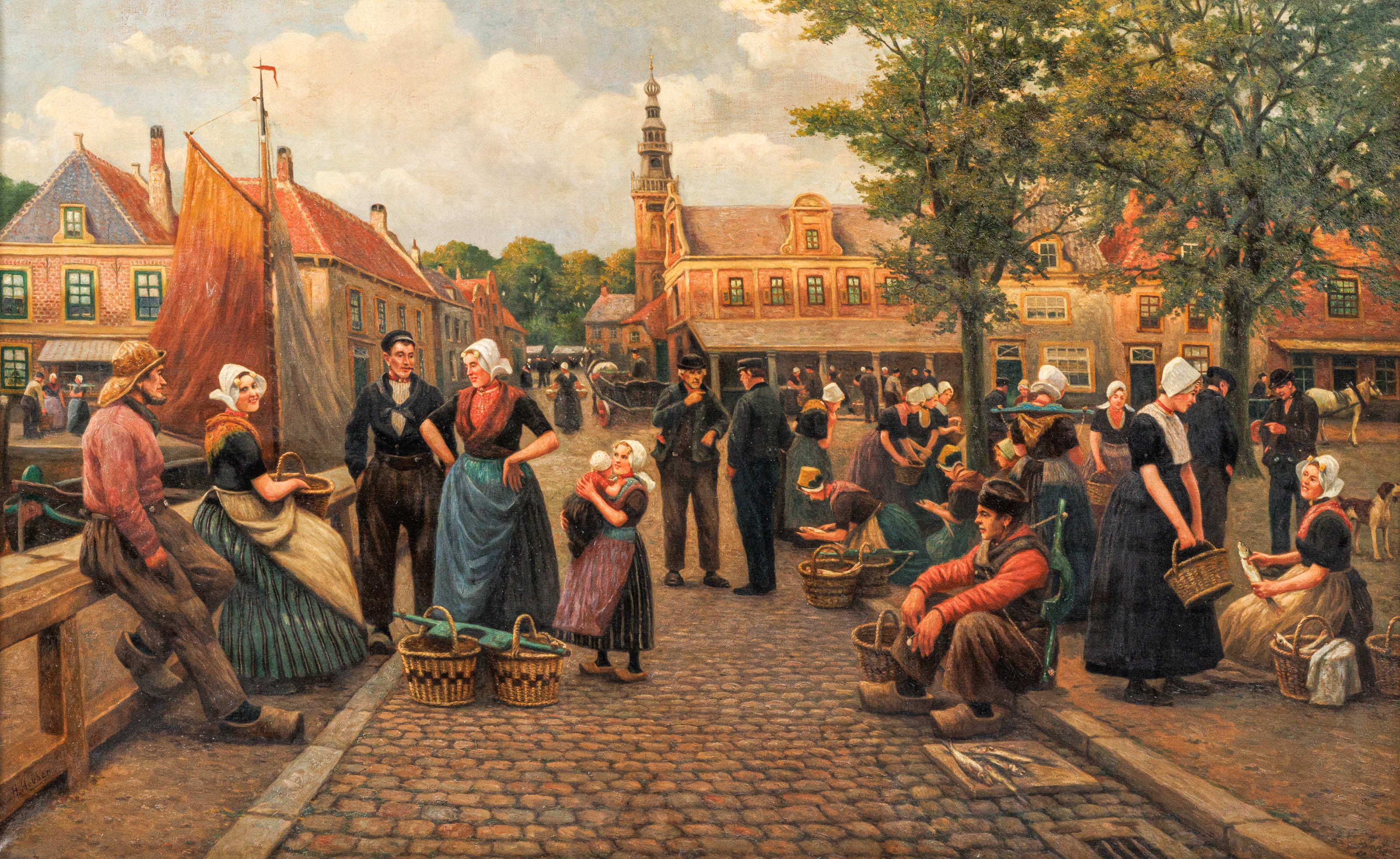 Henri Houben | Market at Veere | MutualArt