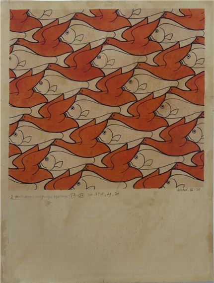 Maurits Cornelis Escher | Bird Fish | MutualArt