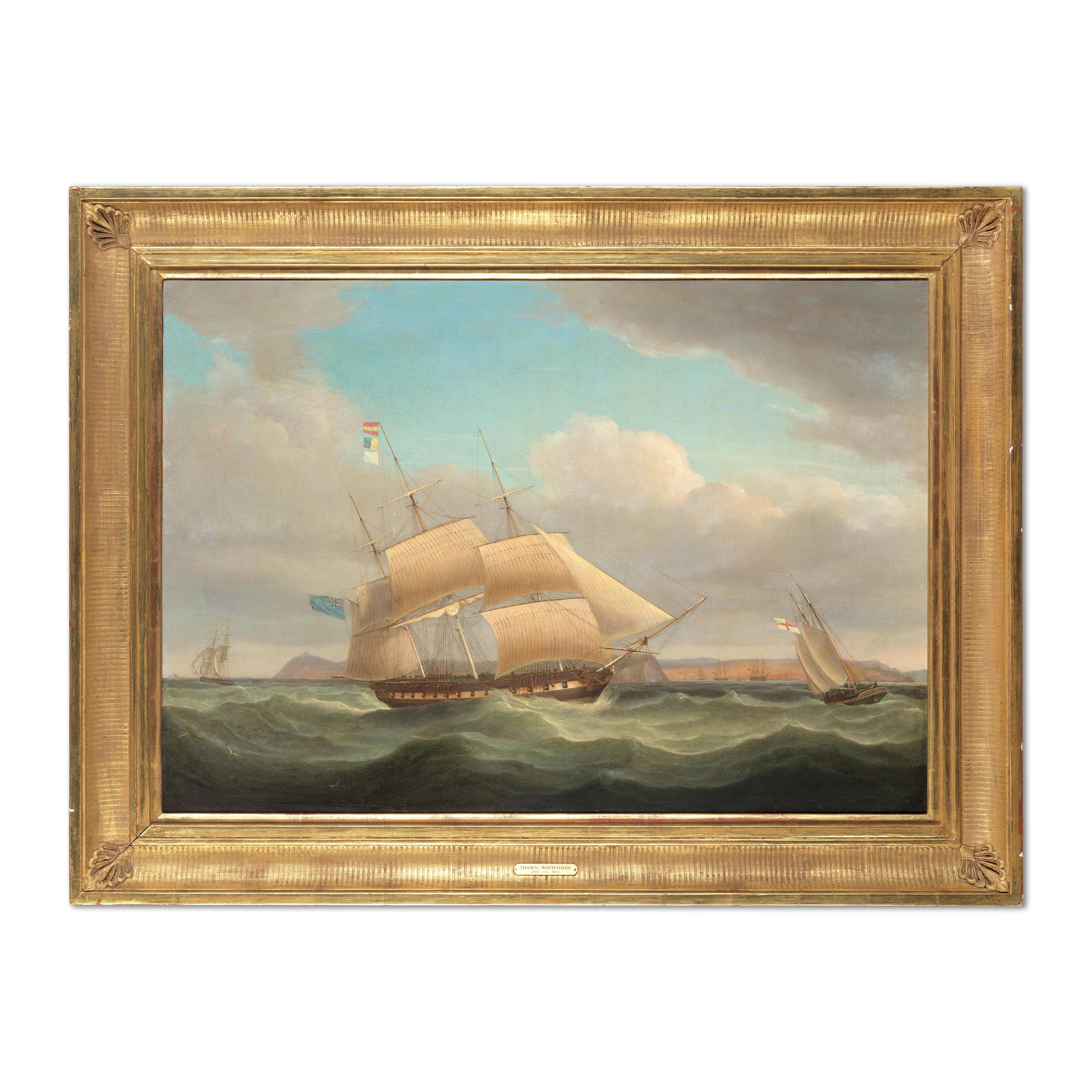 Thomas Whitcombe | A Royal Navy frigate 'signalling her number' [598 ...