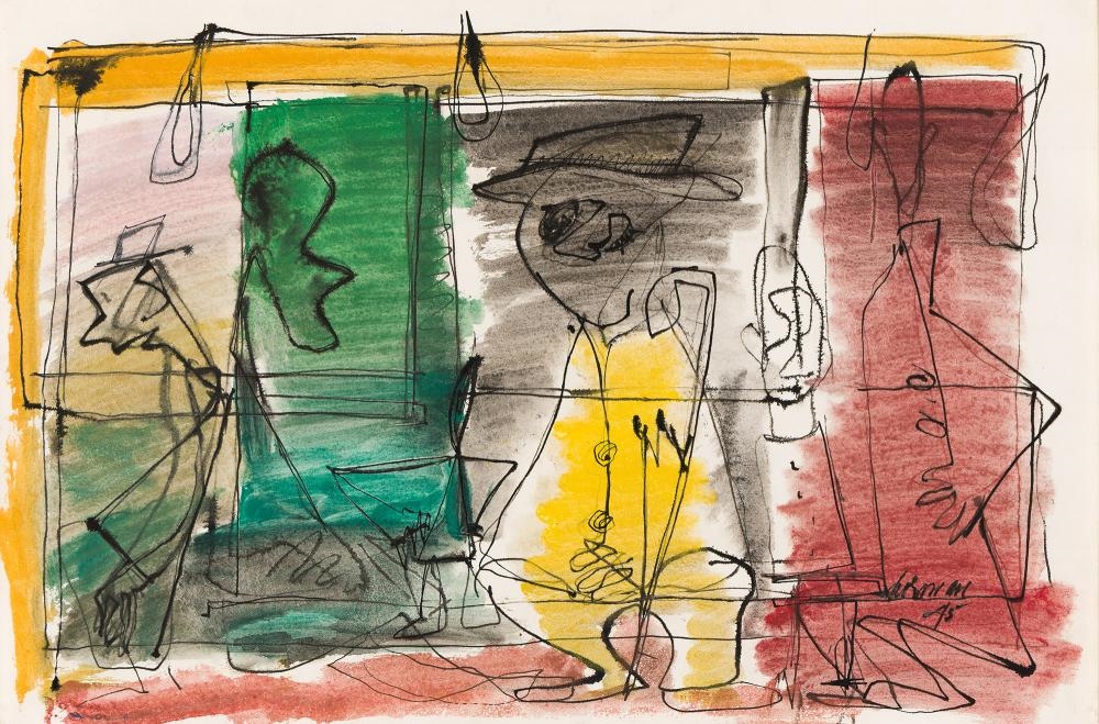 Norman Lewis | Subway Scene (1945) | MutualArt