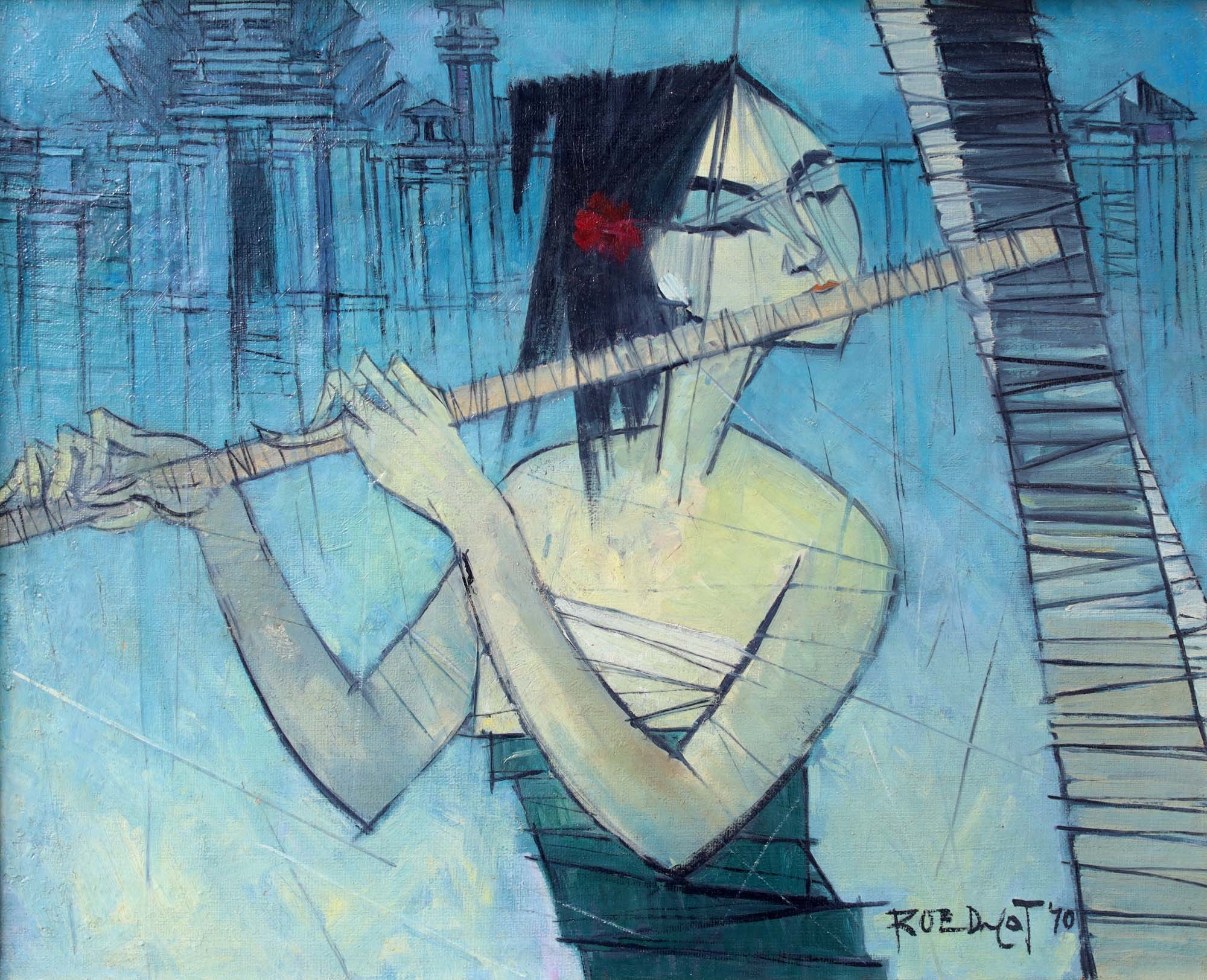 Raden Roedyat Martadiradja | Balinese Girl Playing a Flute (Gadis Bali ...