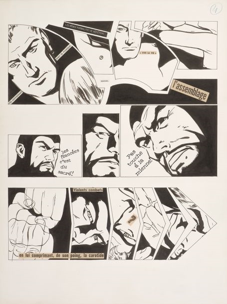 Philippe Serres | Six preparatory plates for a comic strip | MutualArt