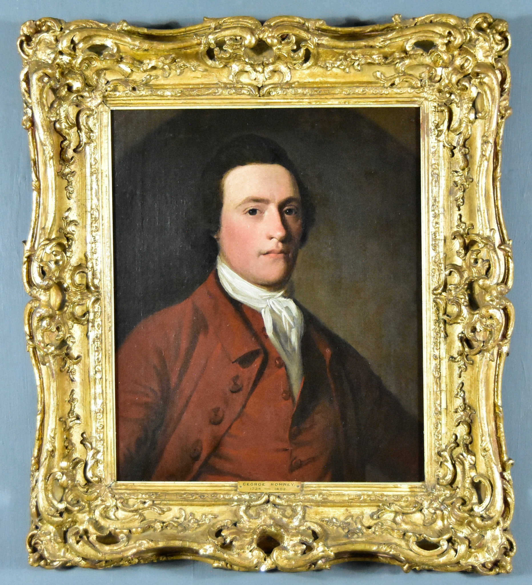 George Romney | Shoulder length portrait of a gentleman, traditionally ...