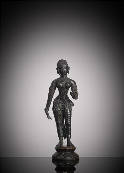 Indian School, 19th Century | A BRONZE FIGURE OF A STANDING DEVI (19 ...