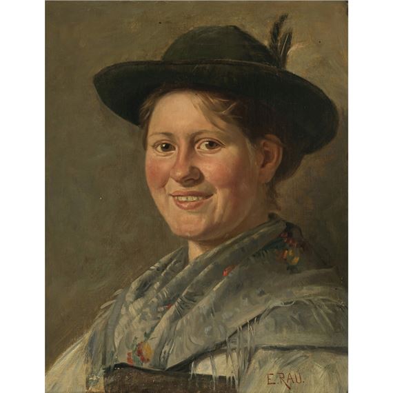 Emil Rau | Dirndl with hat | MutualArt