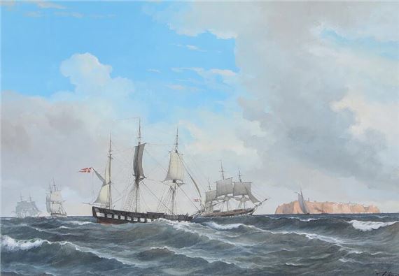 Andrej Tron | Ships off the coast of Helgoland | MutualArt
