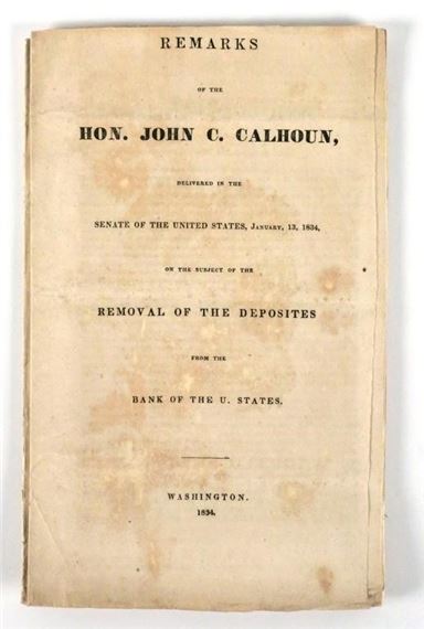John C. Calhoun | Original Booklets 1834 - 1841 | MutualArt