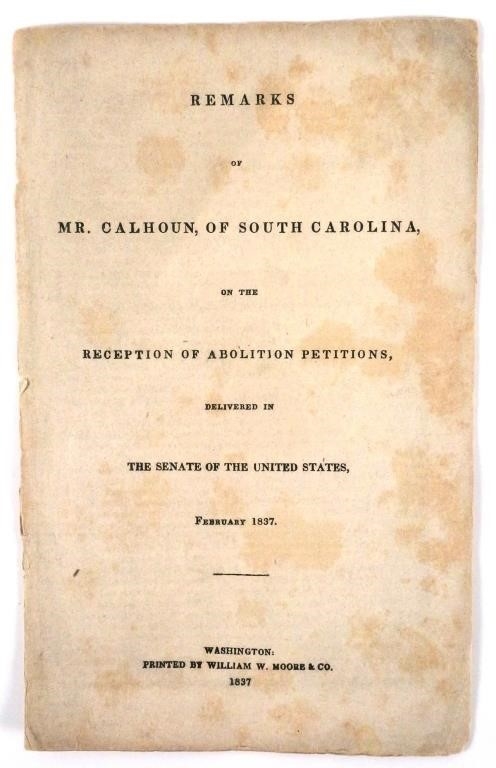 John C. Calhoun | Original Booklets 1834 - 1841 | MutualArt