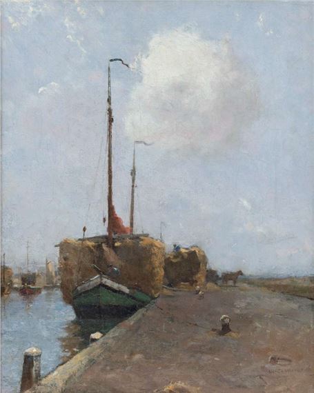 William Castle Keith | Hooischuiten aan de kade | MutualArt