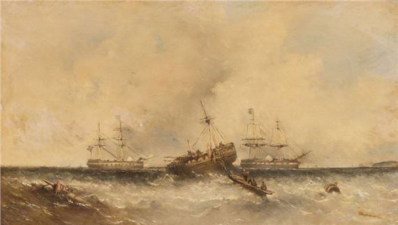 Clarkson Frederick Stanfield | Skeppsbrott (1866) | MutualArt