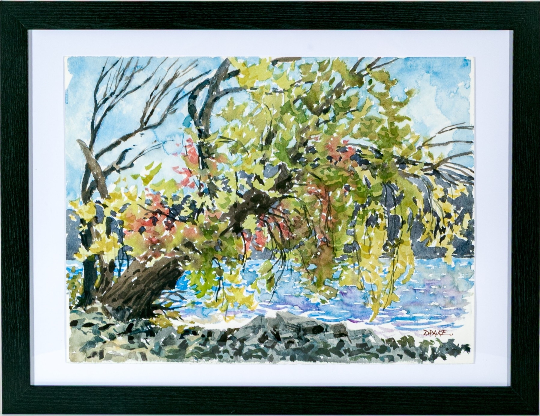 William L. Drake | Autumn Tree And River | MutualArt