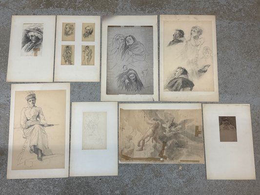 Ludwig Faber | 8 Pencil Sketches | MutualArt