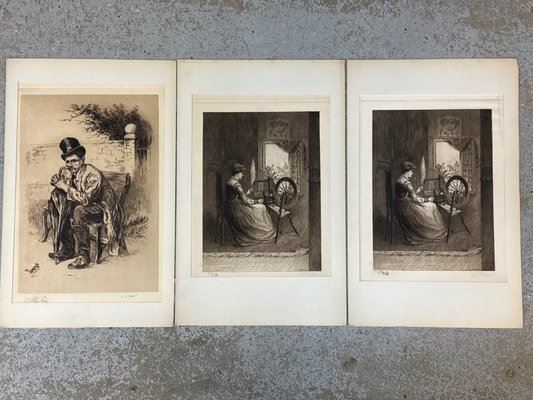 Ludwig Faber | 3 Drypoint Etchings | MutualArt
