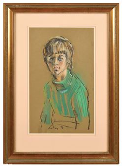 Harold Riley | Portrait of a boy (1976) | MutualArt