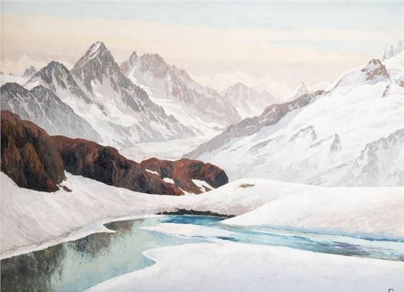Jacques Fourcy | Vue du massif du Mont Blanc avec l’Aiguille du ...