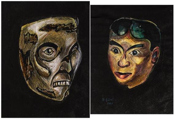 Dora Geneva Lent | Tsimshian Mask - Man Burned in the Fire Dance ...