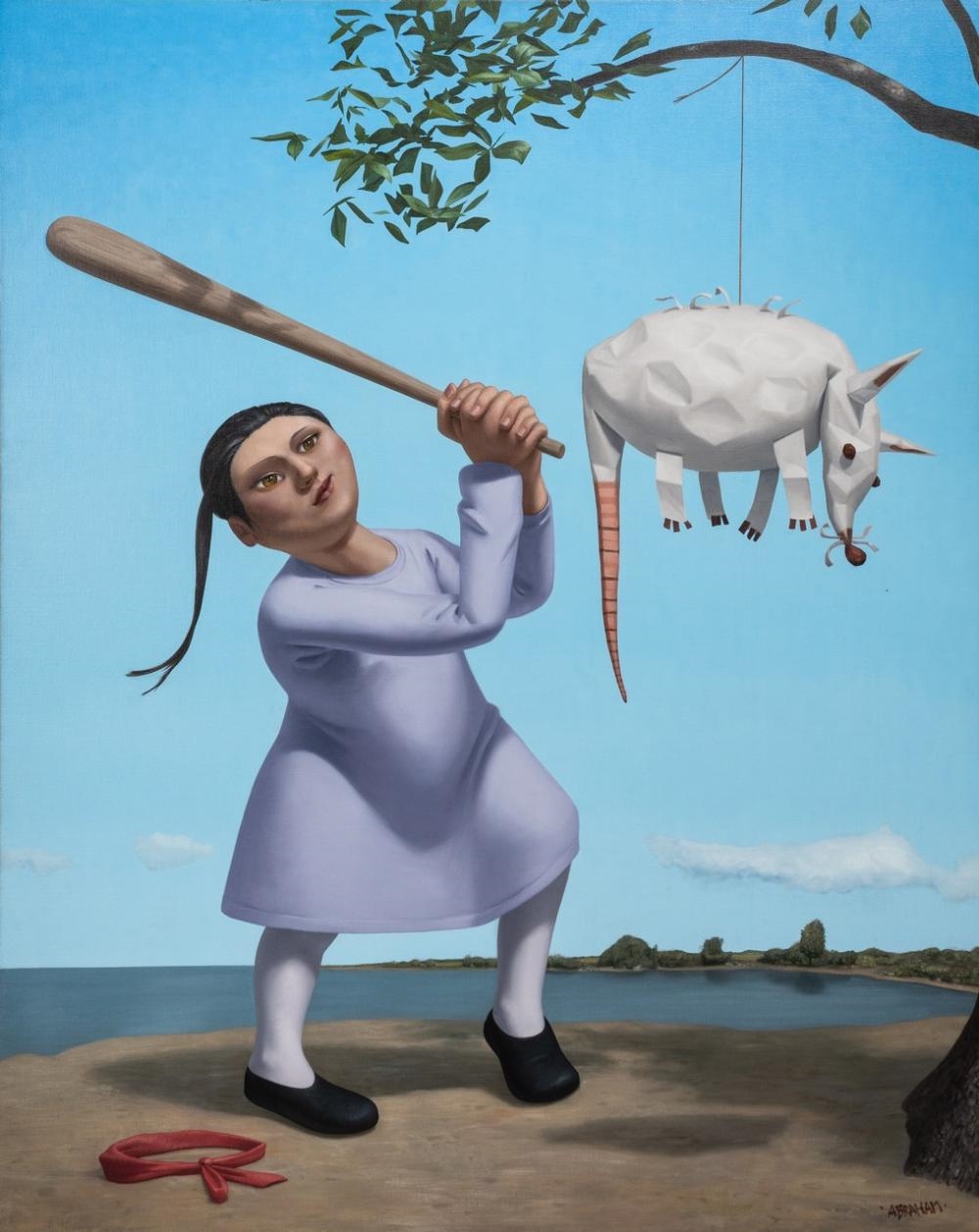 Michael Abraham | A Girl, A Bat, A Rat | MutualArt