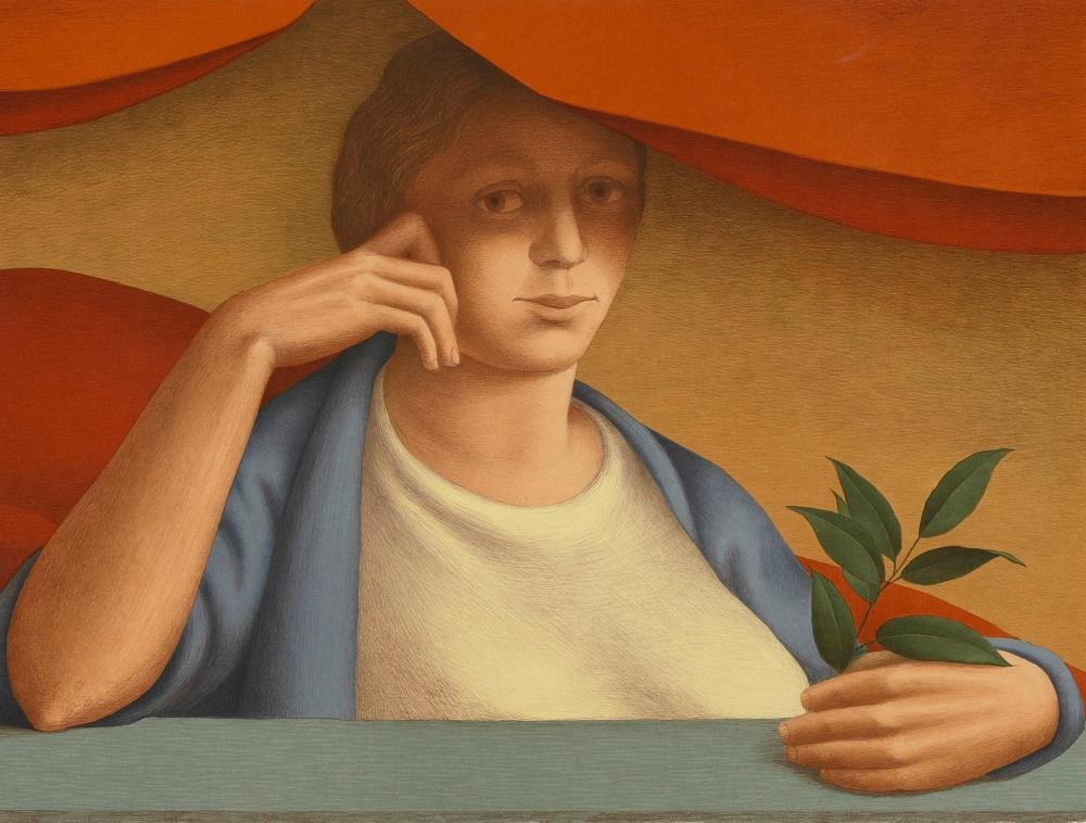 George Tooker | Woman with a Sprig of Laurel (1992) | MutualArt