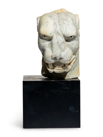 Roman School | A Roman Style Marble Head of a Panther | MutualArt