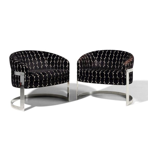Baughman Milo | Style of Milo Baughmanc. 1970Cantilevered Barrel Chairs ...