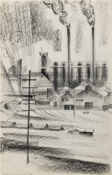 Louis Lozowick | Refinery (Circa 1930) | MutualArt