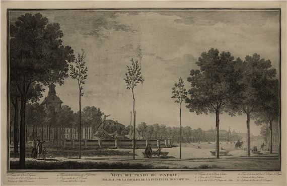 Isidro Gonzalez Velazquez | View of the Prado in Madrid taken from ...