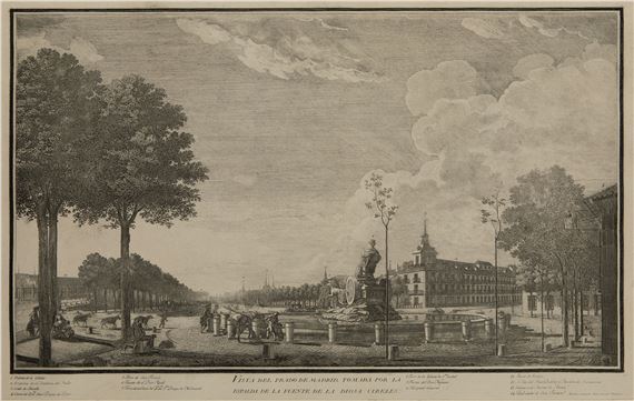Isidro Gonzalez Velazquez | View of the Prado in Madrid taken from ...