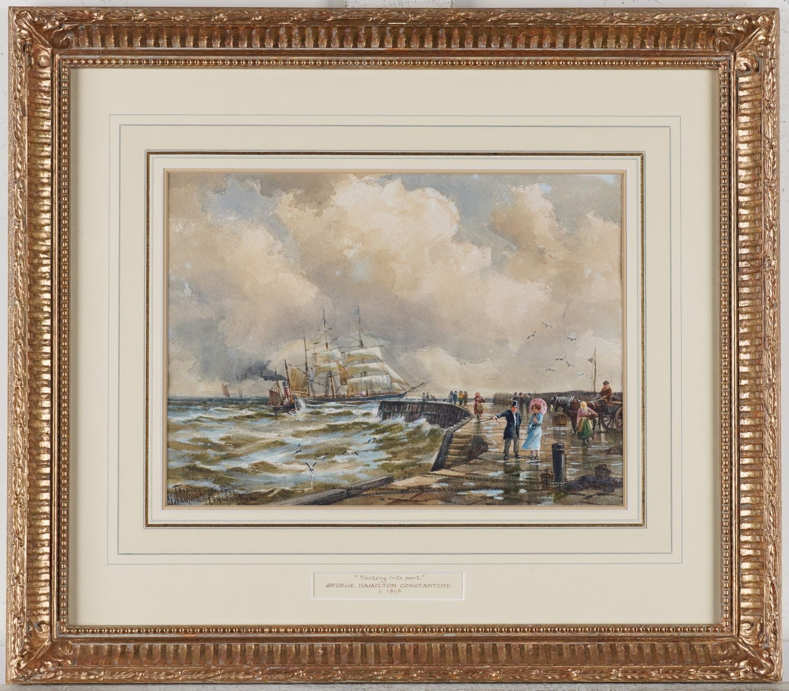 George Hamilton Constantine | Tacking into port | MutualArt