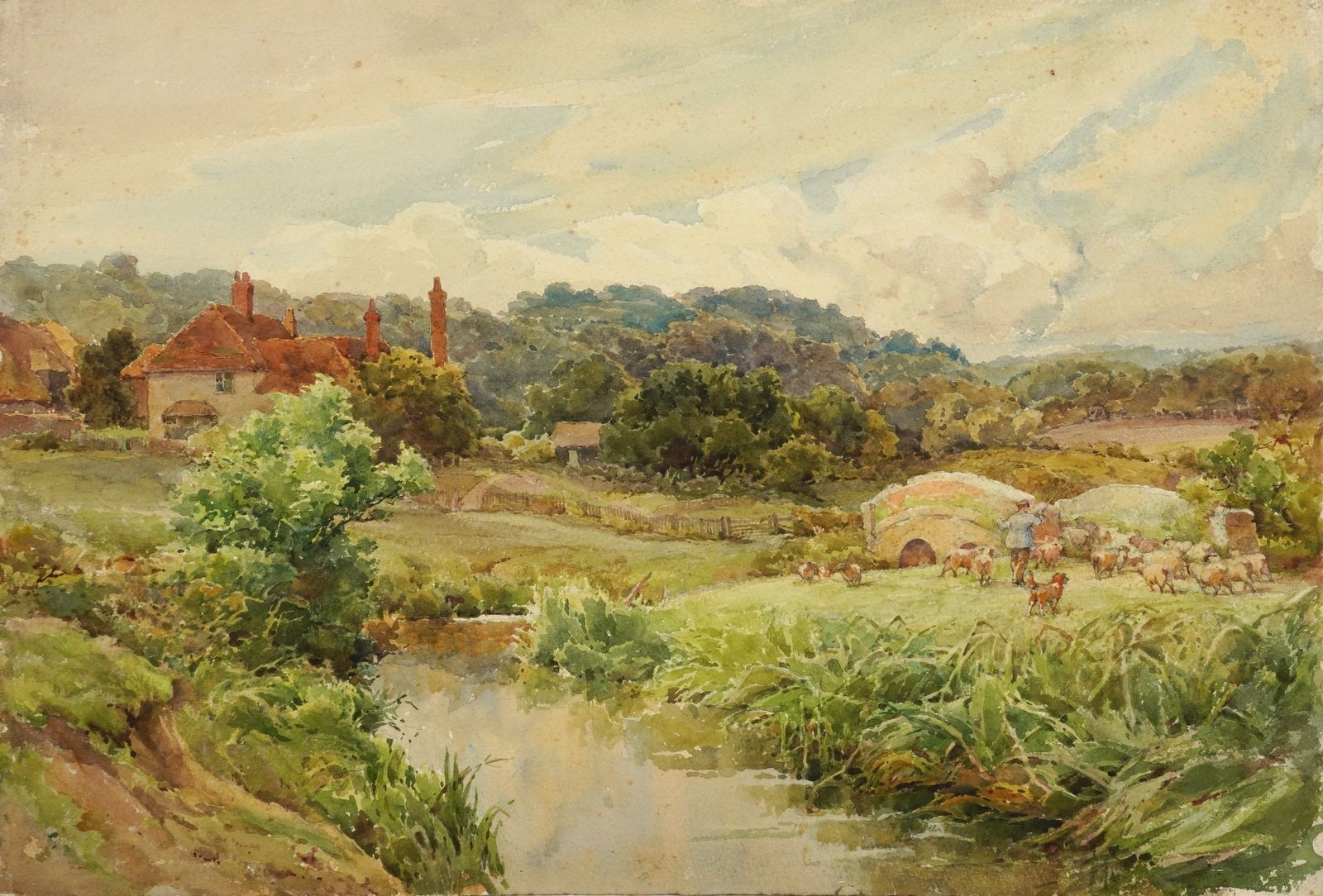Joseph Powell | The farm in the valley | MutualArt