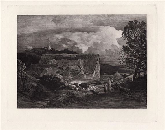 Samuel Palmer | The Farmyard (1885) | MutualArt