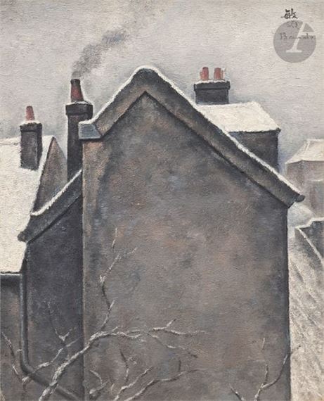 Toshio Bando | Snow-covered roofs | MutualArt
