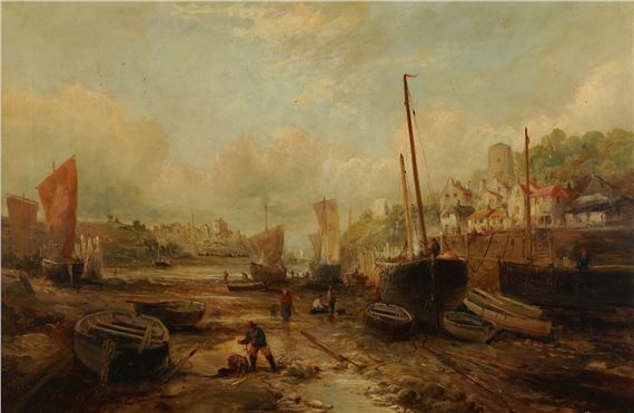 William Edward Webb | Boats in dry dock | MutualArt