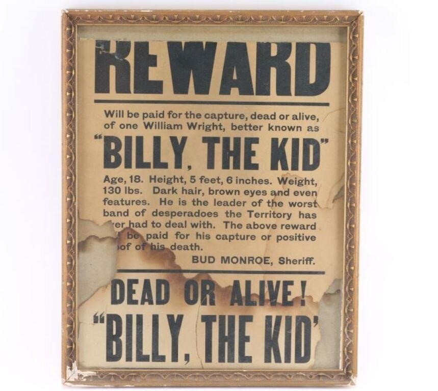 Billi Kid | Original Billy The Kid Wanted Poster | MutualArt
