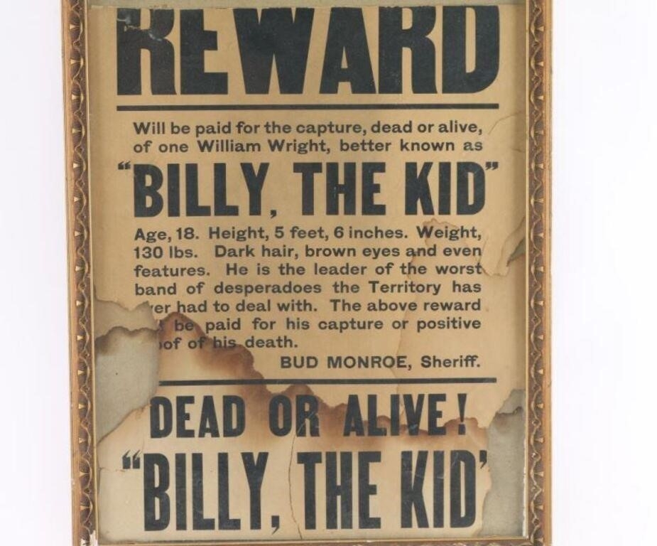 Billi Kid | Original Billy The Kid Wanted Poster | MutualArt