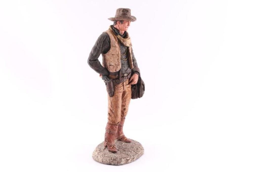 Daniel Monfort | John Wayne Hydro Stone Sculpture | MutualArt