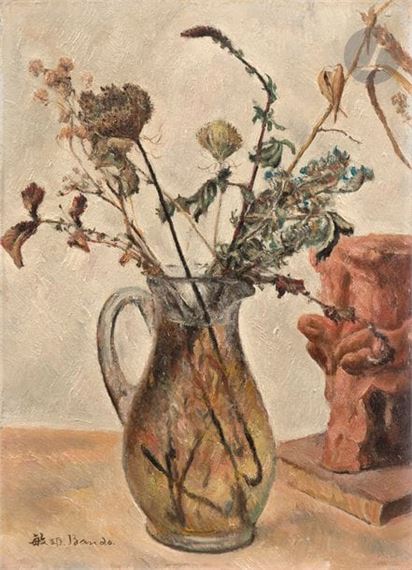 Toshio Bando | Wild flowers in a pitcher | MutualArt
