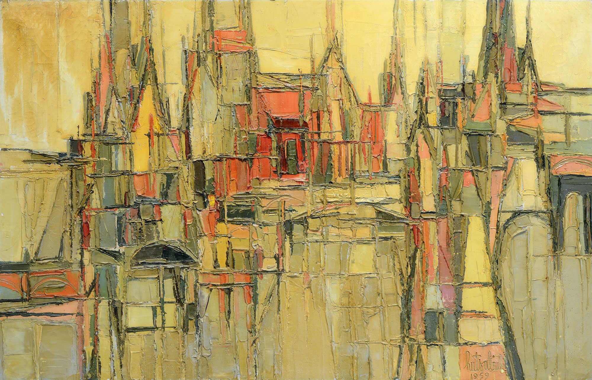 Luiboslav Hutsaliuk | Old Town (1959) | MutualArt