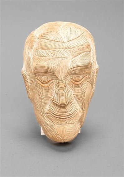 Pierre Dedieu | Mask with striated face (1950) | MutualArt