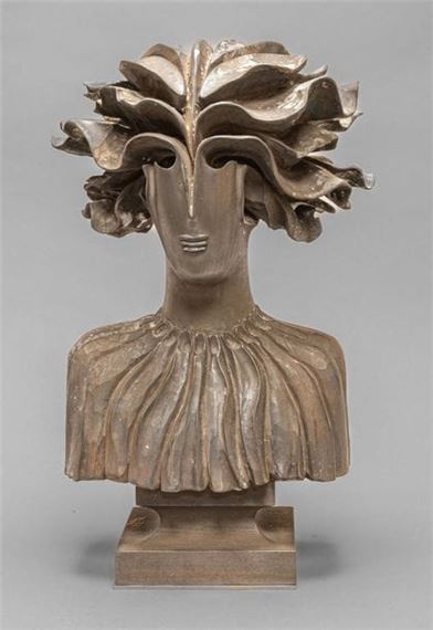 Pierre Dedieu | Bust of a man with tree-like hair | MutualArt