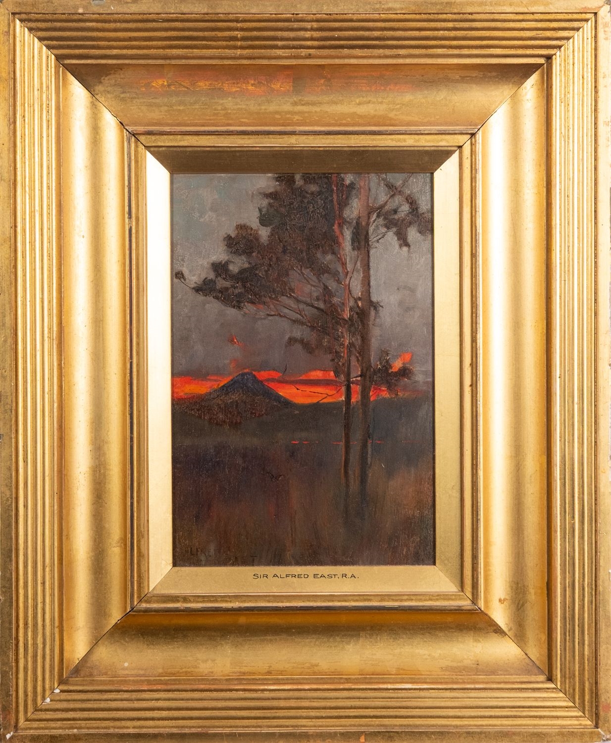 Sir Alfred East | The Angry Night - Hakone Mountains | MutualArt